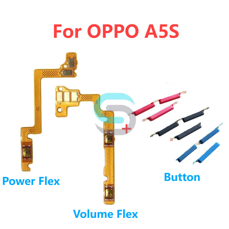 For OPPO A5S Power on / off Switch Button Side Volume Up Down Buttons ...