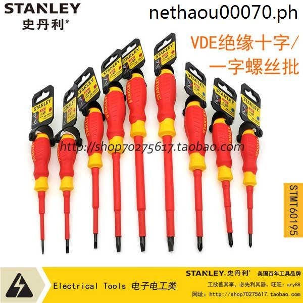 Stanley VDE Insulated Flat Phillips Screwdriver Pressure Resistant Screwdriver Electrician Tool ...