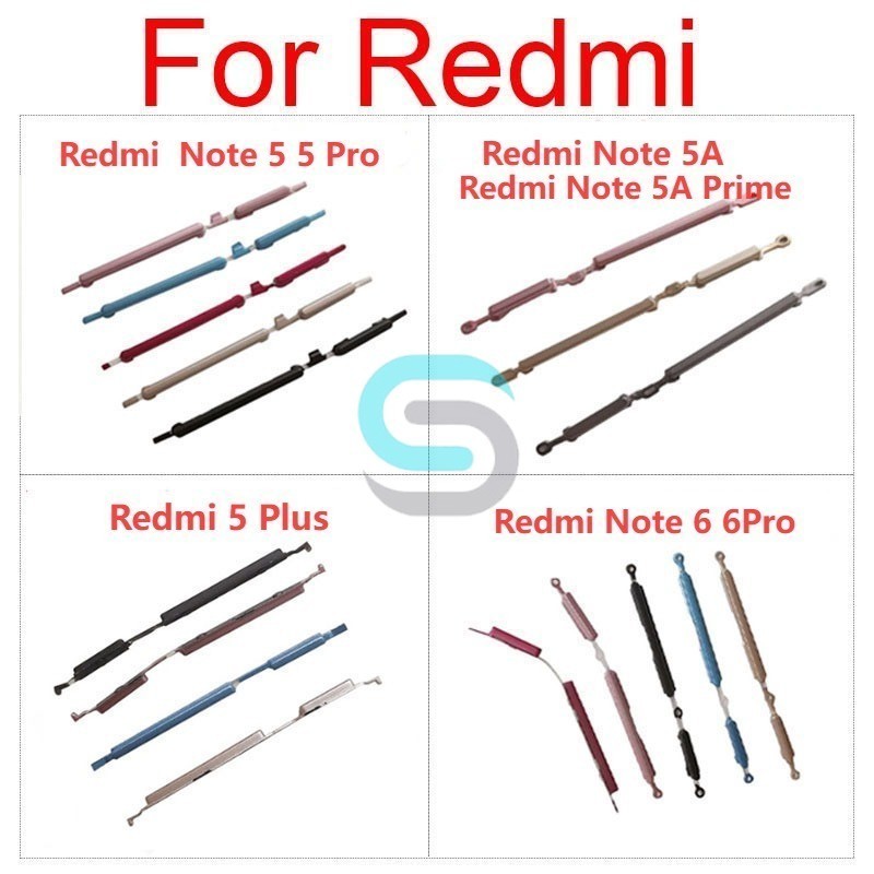Power Volume Button For Xiaomi Redmi Note 5 6 Pro Note 5A Prime Volume ...