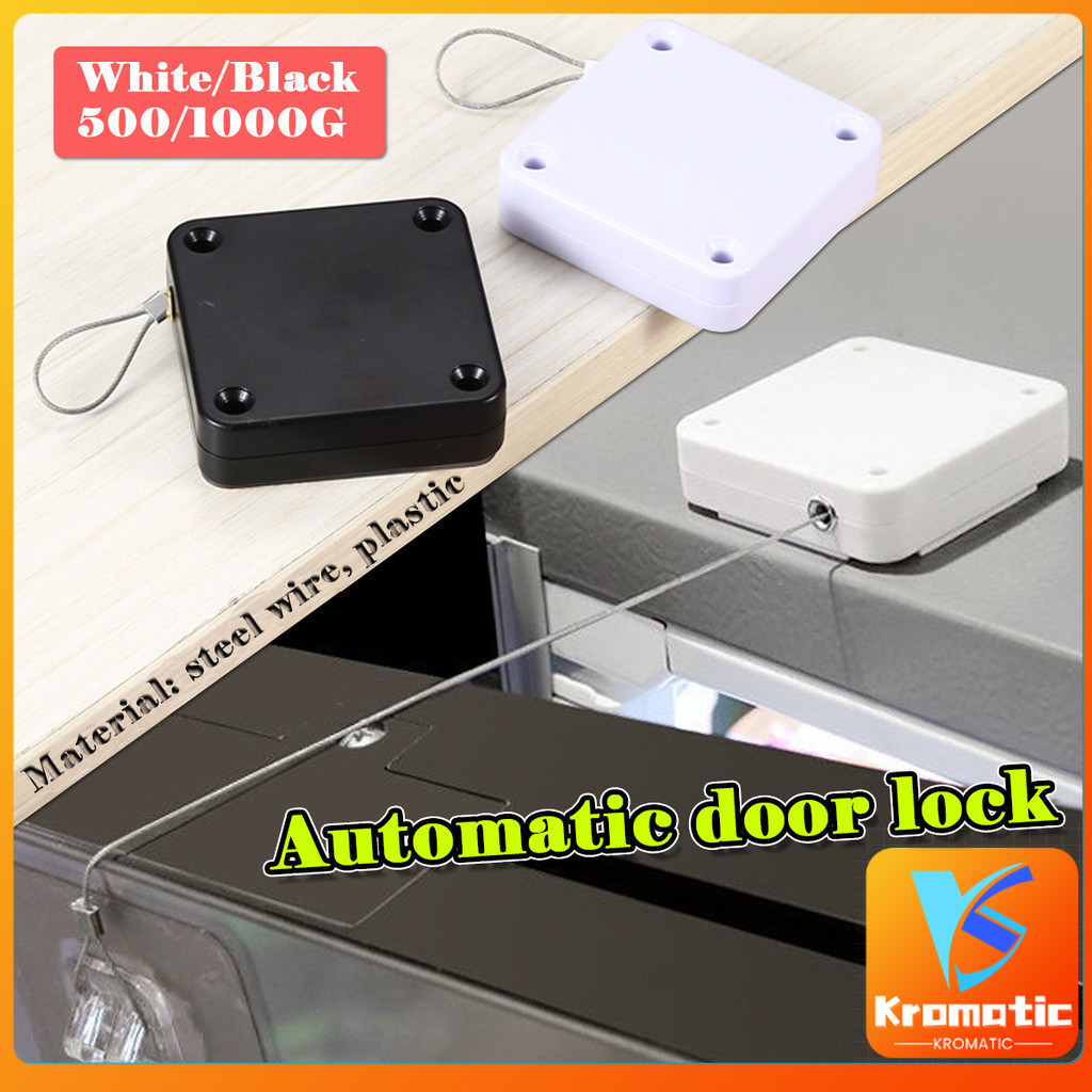 Automatic Door Closer Punch-Free Sliding Door Closer Spring Home House ...