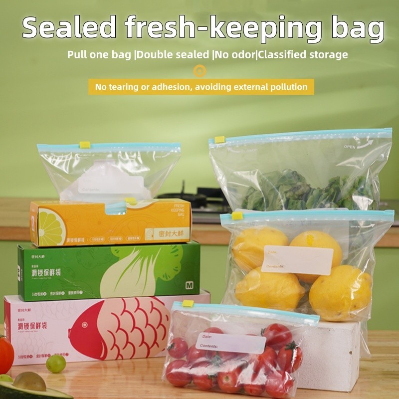 Multi Reusable Zipper seal Food Storage Bags Material Kitchen Freezer ...