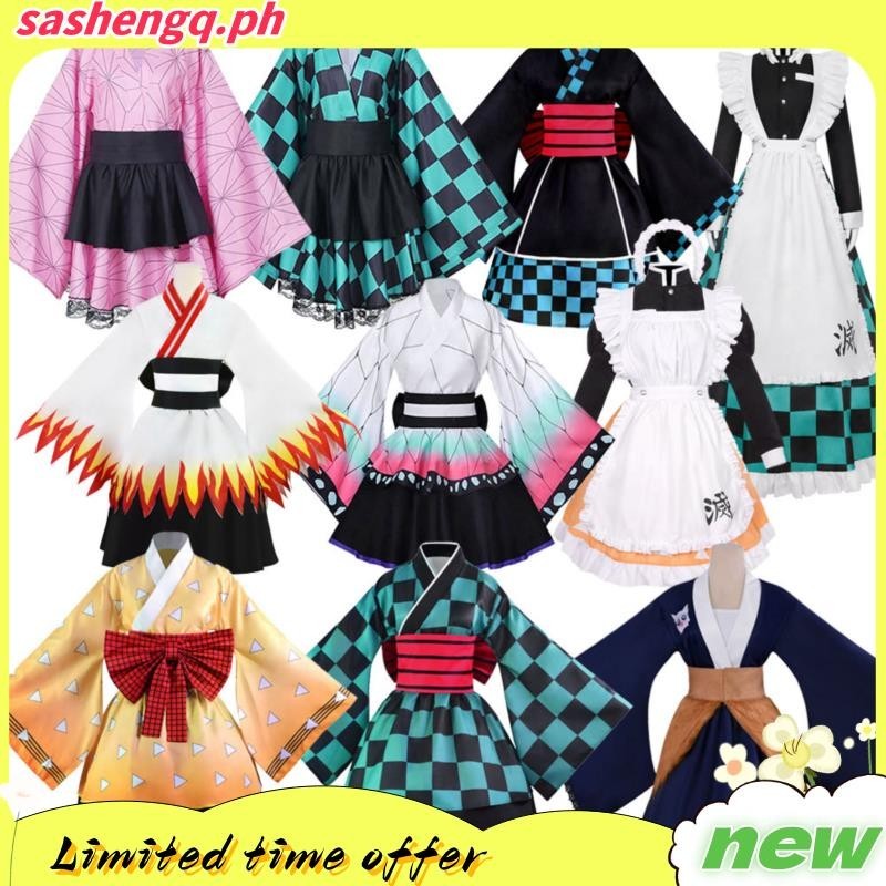 Anime Demon Slayer Season 2 Cosplay Costume Nezuko Kimono Lolita Dress ...