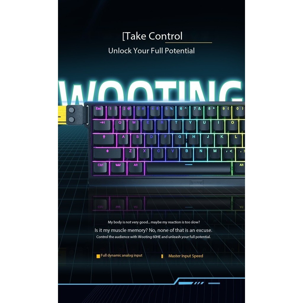 Wooting 60HE+ 60% Gaming Rapid Trigger Keyboard Original Wooting ...