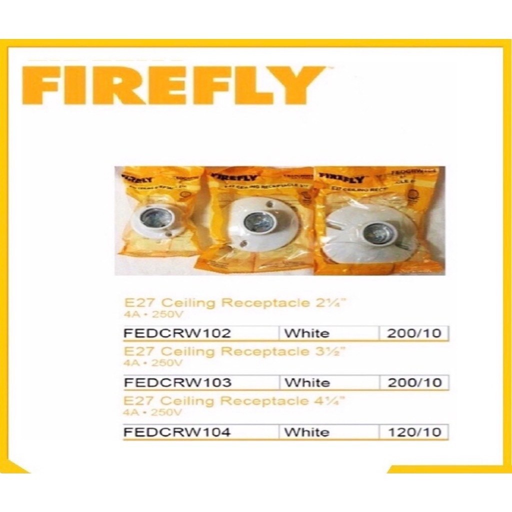 Firefly Ceiling Receptacle For lights 2inch(2-1/4),3inch(3-1/2),4inch(4 ...
