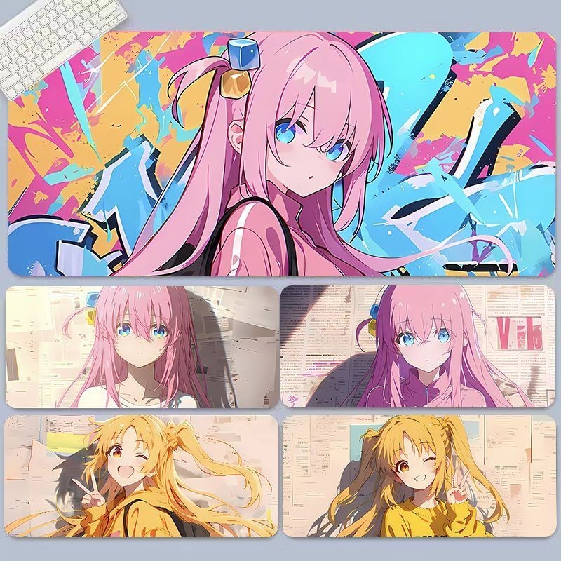 Anime Bocchi The Rock Hitori Gotou Ryou Yamada Large Computer Desk Mat ...