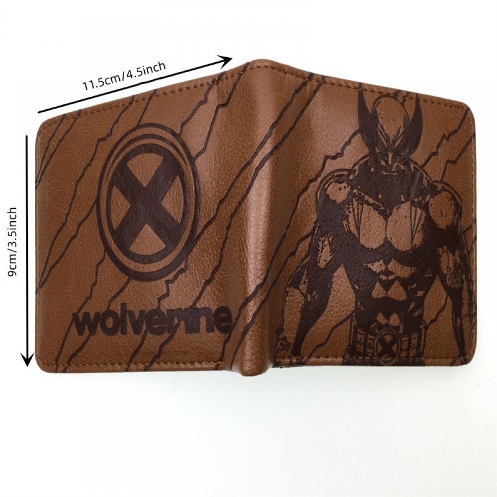 Cartoon Anime Hero Two-Fold Wallet Embossed Dark Pattern Coin Purse Men ...