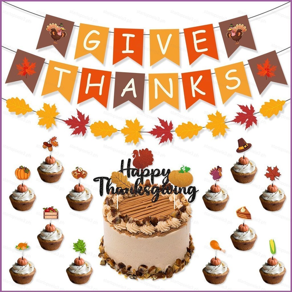 Ellen Thanksgiving Day Turkey maple leaf Themed Decoration Celebrate ...