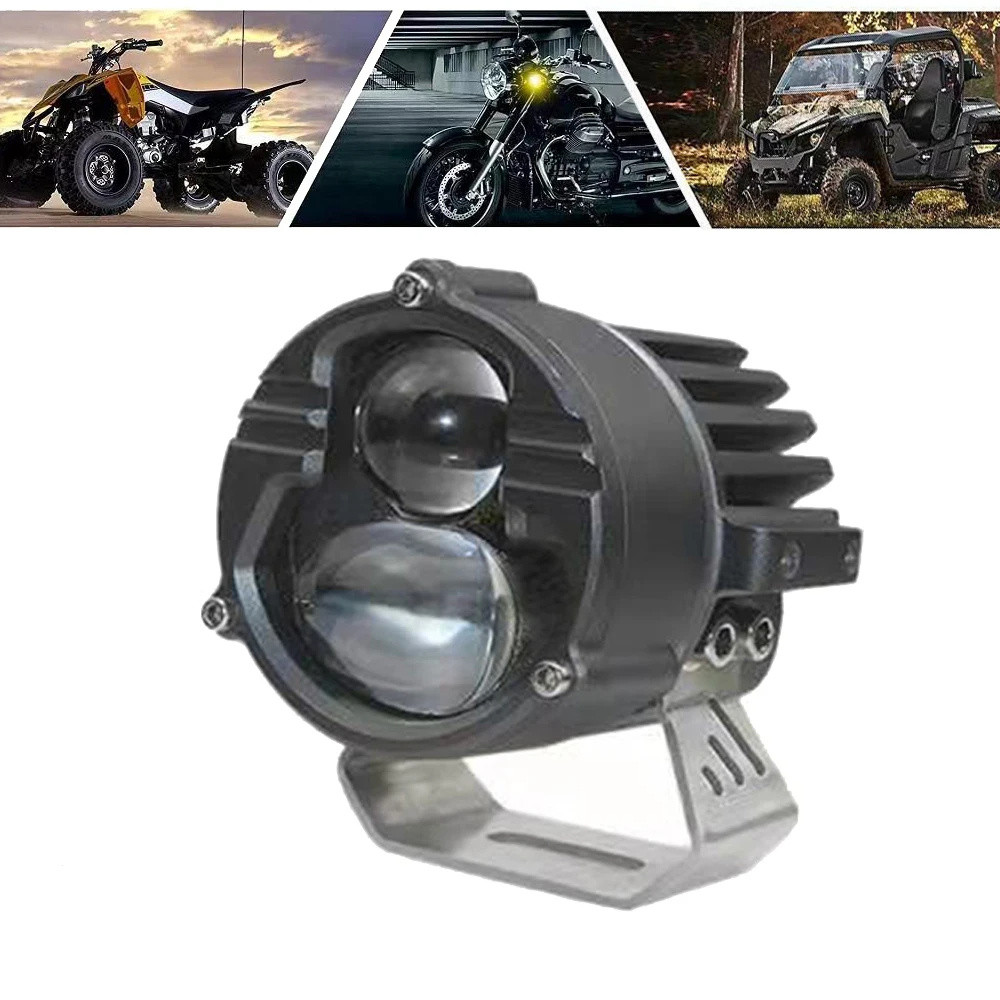 3" Dual Color LED Combo Beam Spotlight White Yellow LED Waterproof Fog ...