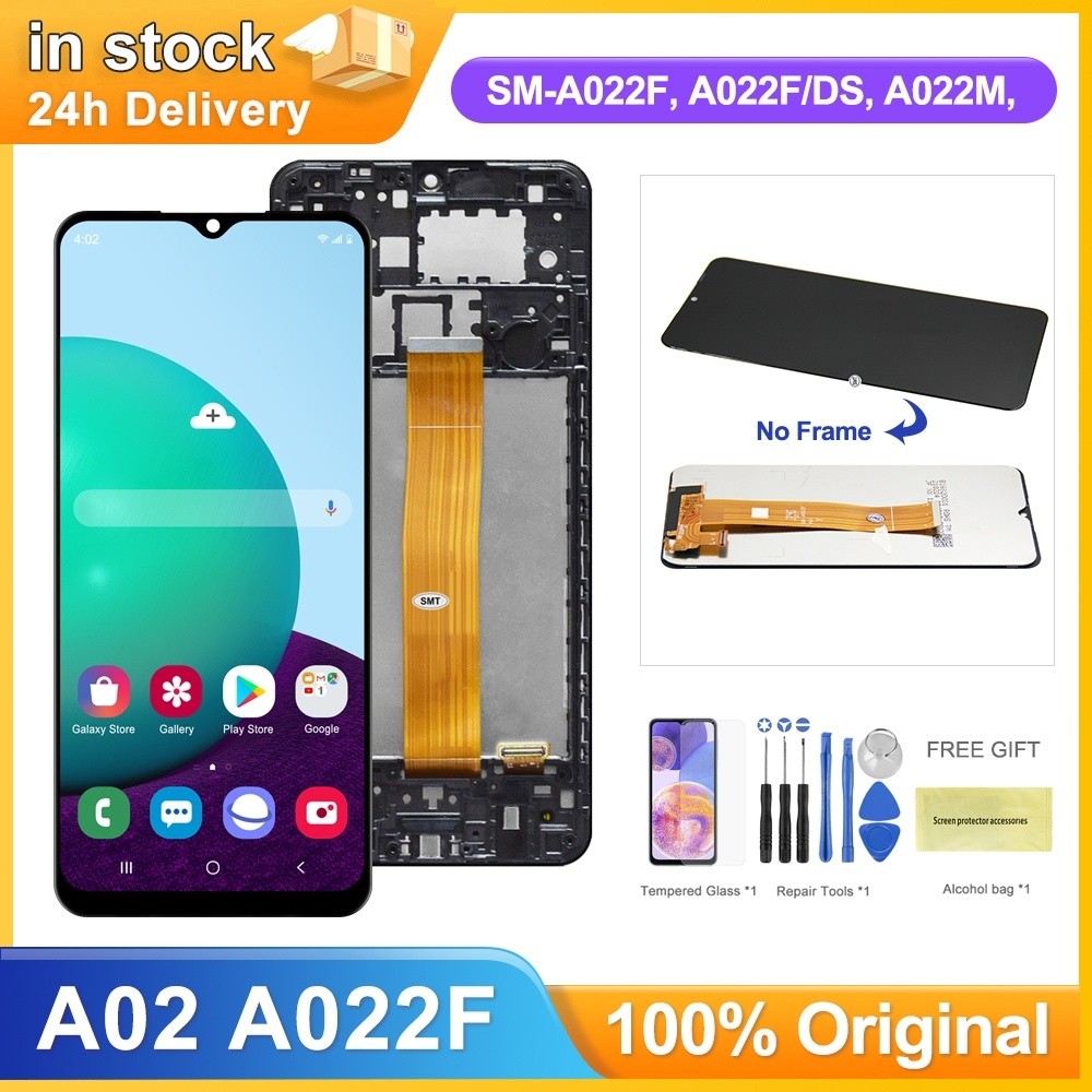Original Samsung Galaxy A02 LCD Display Touch Screen with Frame, For ...