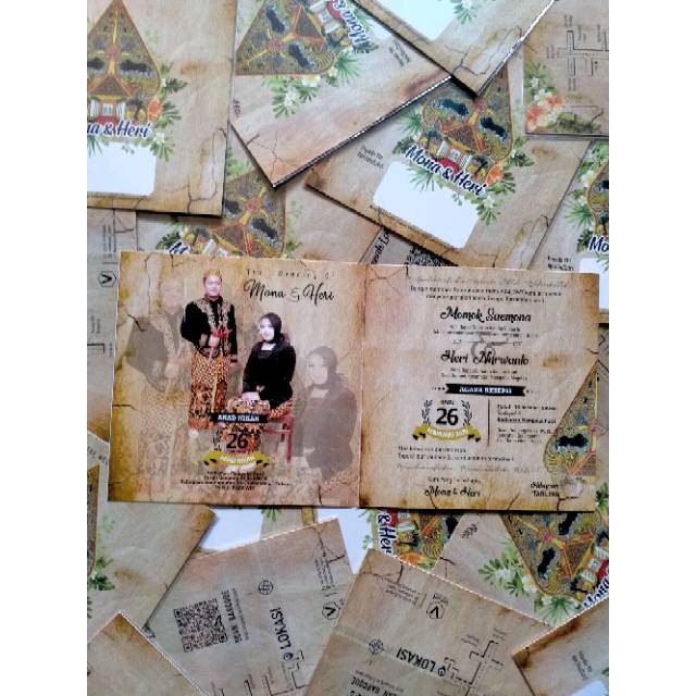 Classic Javanese Wedding Invitation Thick Glossy Material Custom Photo ...