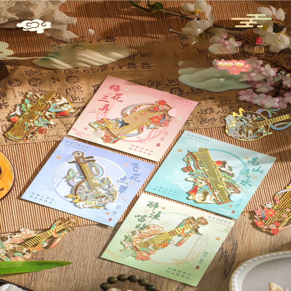 Musical Instrument Bookmark Gold Metal Bookmarks Exquisite Cute ...