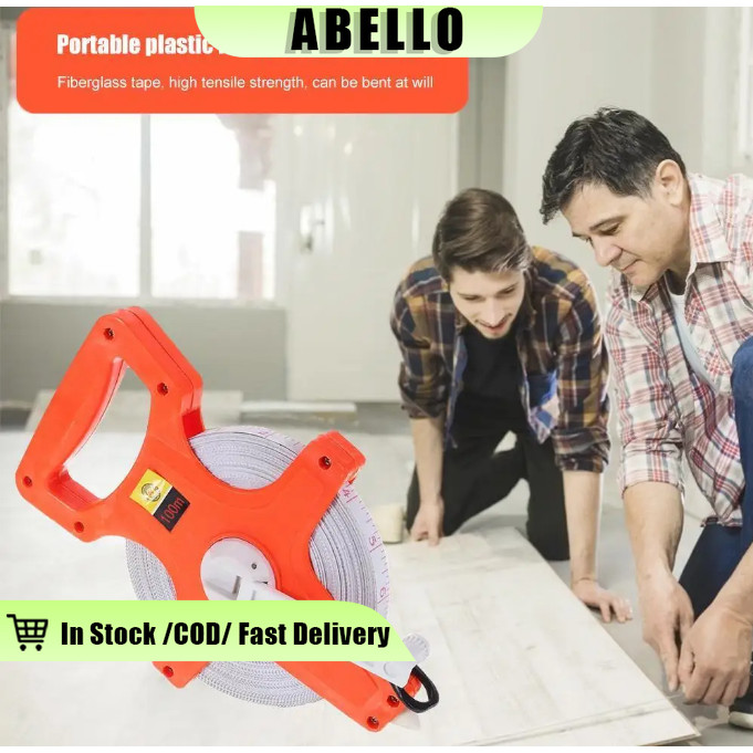 Heavy Duty 100M Fiberglass tape measure Rolled Tape Portable Wheel ...