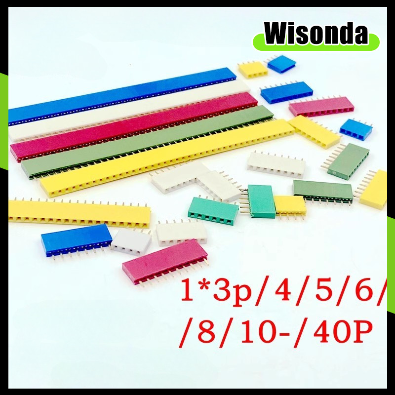 10PCS 2.54mm Single Row Female PCB Board Pin Header Connector Strip ...