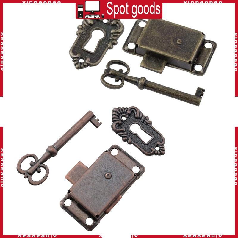 XI Antique Iron Drawer Locks with for Key for Wardrobe Jewelry Box ...