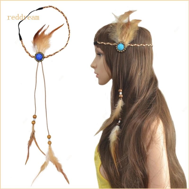 REDD Native American Headdress Indian Feathers Headpiece Boho Feathers ...