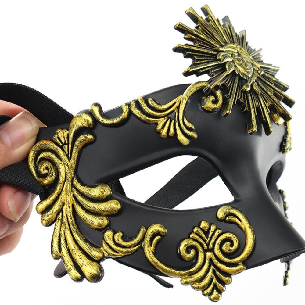 Masquerade Masks For Men Ancient Greek Egyptian Roman Sun God Half Face ...