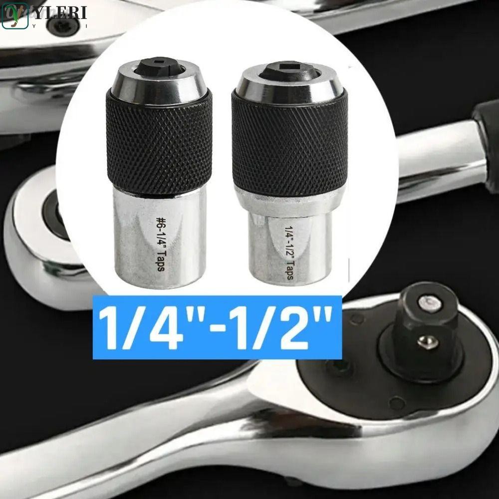 YLERI 1/3Pcs Tap Socket Adapter Set, with Adjustable Jaw 1/4-1/2 Taps ...