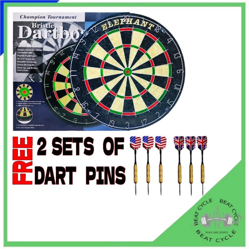 Elephant Dart Board Champion Tournament Indoor Play with 2 Sets of Dart ...