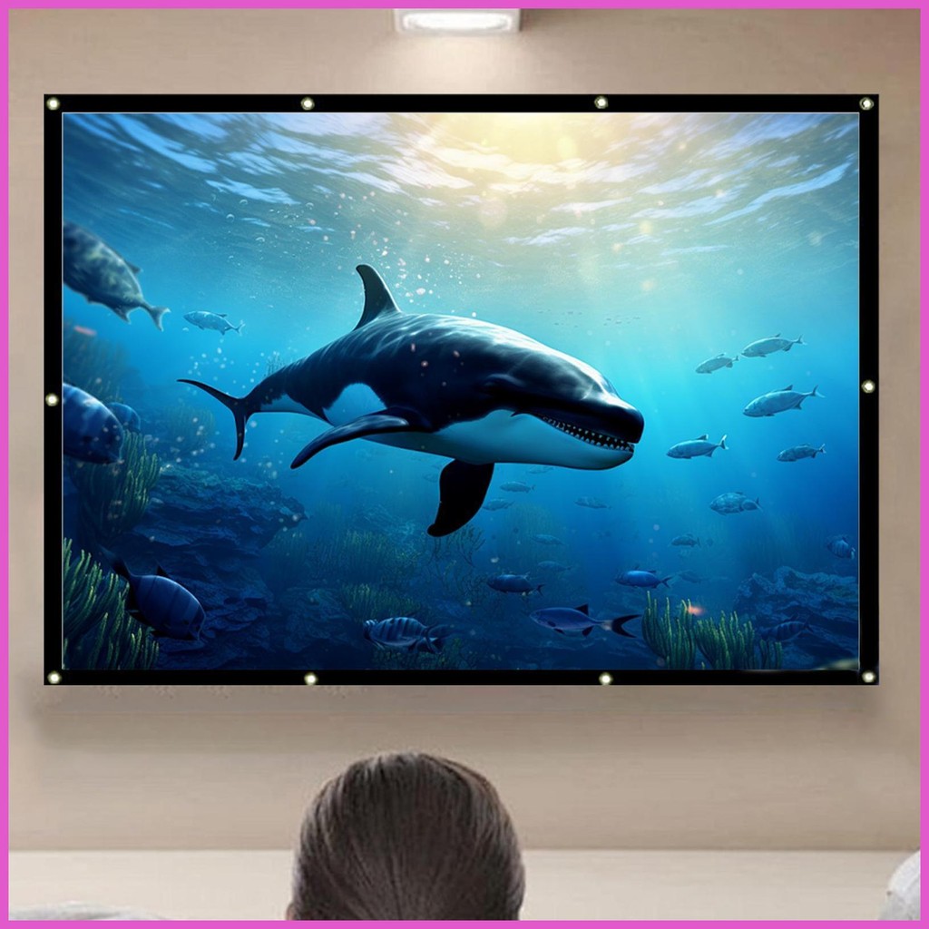Adjustable Outdoor Movie Screen Foldable Portable Movie Projector ...