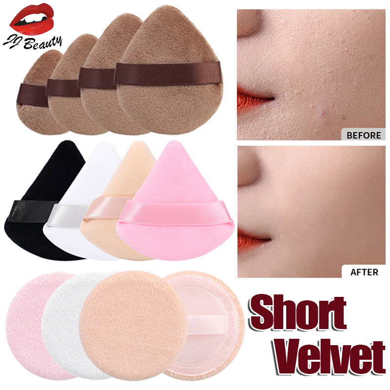 Soft Skin-friendly Short Velvet Powder Puff - Women Washable Makeup ...