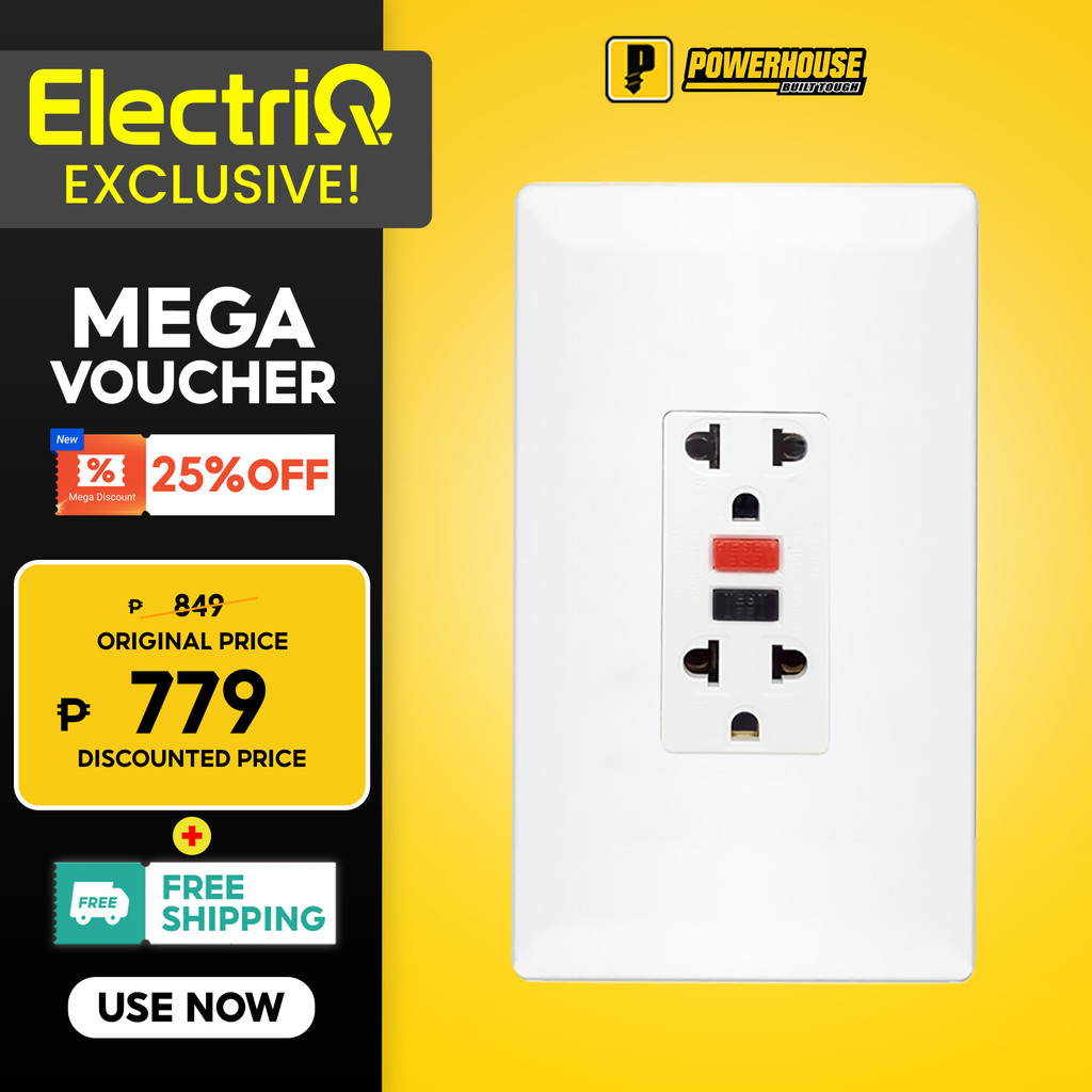 Electriq l Powerhouse Electric 3-Gang Plate w/ Duplex Universal Outlet ...