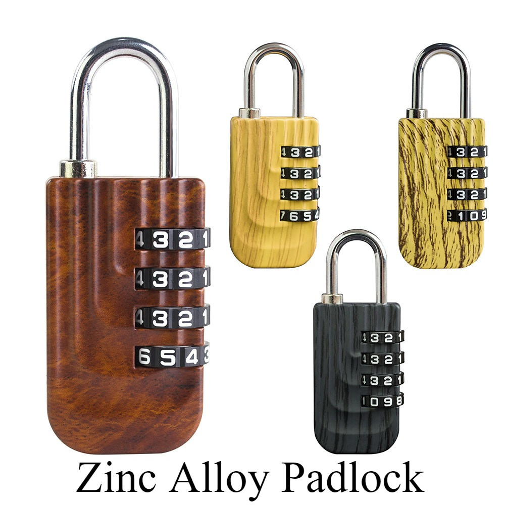 4-Digit Combination Padlock Zinc Alloy Luggage Combination Lock Gym ...