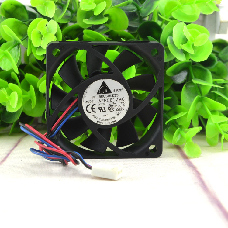 Delta 6015 12V 0.17A AFB0612MC 6cm Computer Motherboard CPU Silent Speed Measurement Fan ...