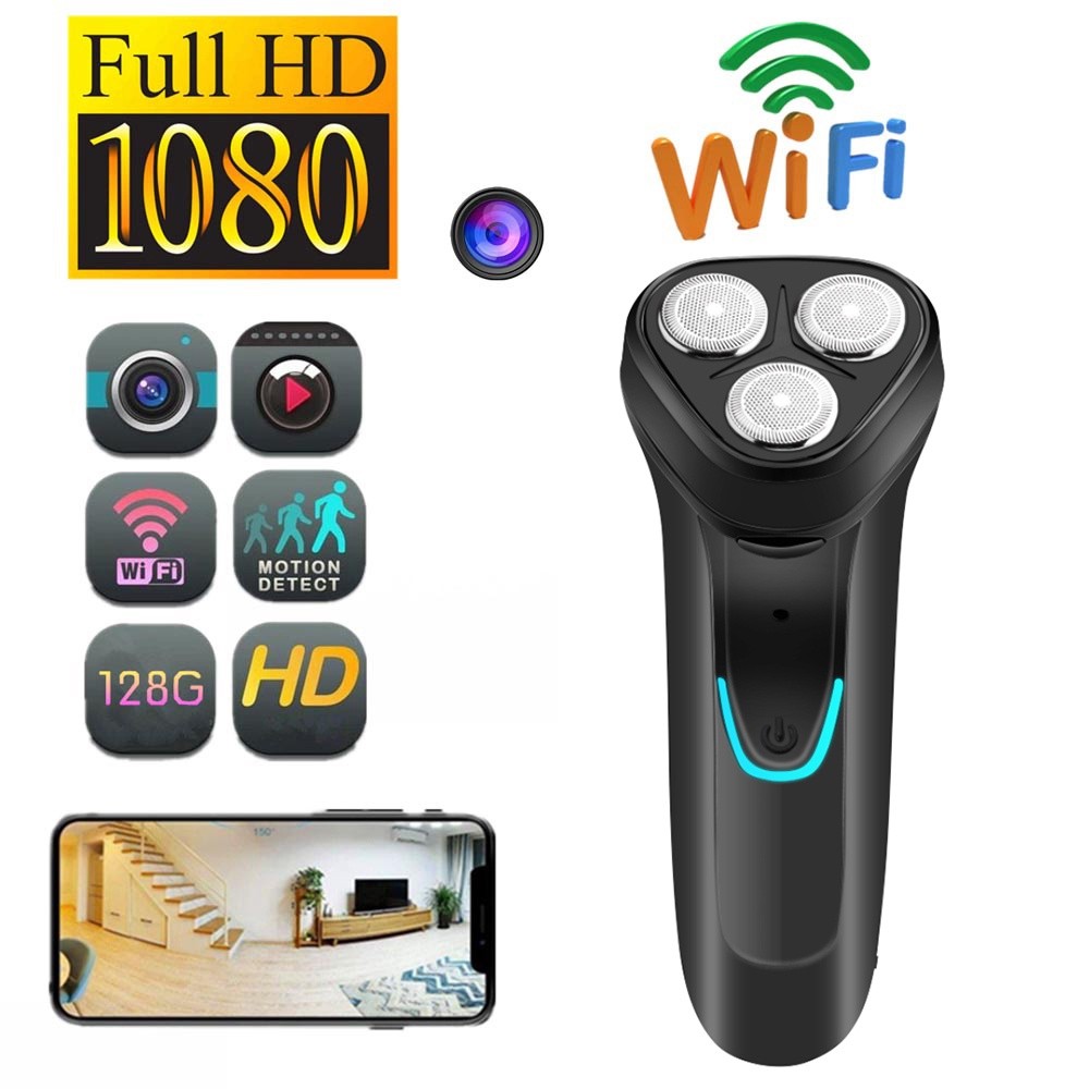 Mini Electric Shaver Hidden Camera 1080P HD WiFi P2P Recorder DVR Home ...