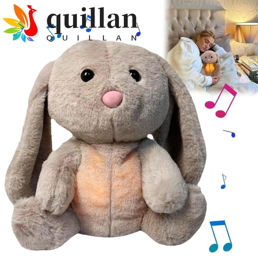 QUILLAN Breathing Rabbit Toy, 4 Models Stuffed Animal Bunny Soothing ...