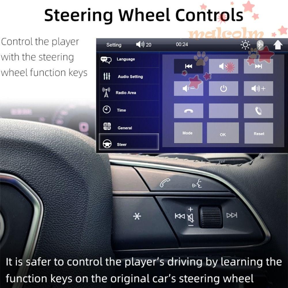 MALCOLM 7 Inch Car Radio, Touch Screen Multimedia Universal Autoradio ...