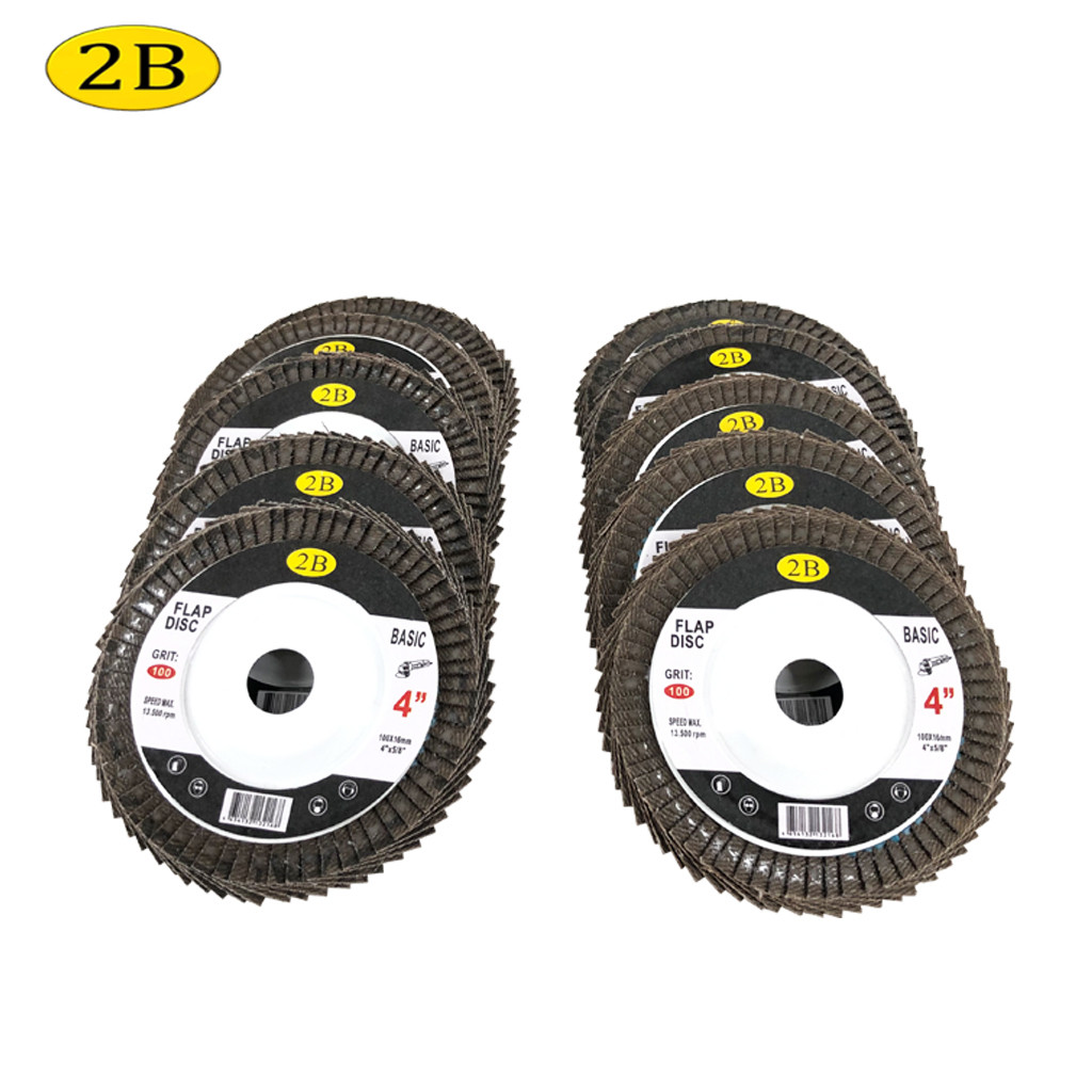 2B Flap Disc 4 Sanding 100 Grit for Metal Stainless Fabrication Rust ...