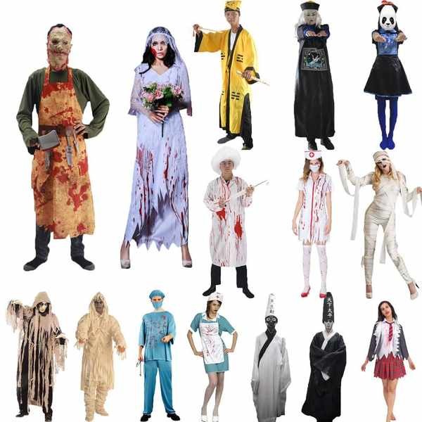 Halloween horror vampire bride mummy zombie couple outfit Adult male ...