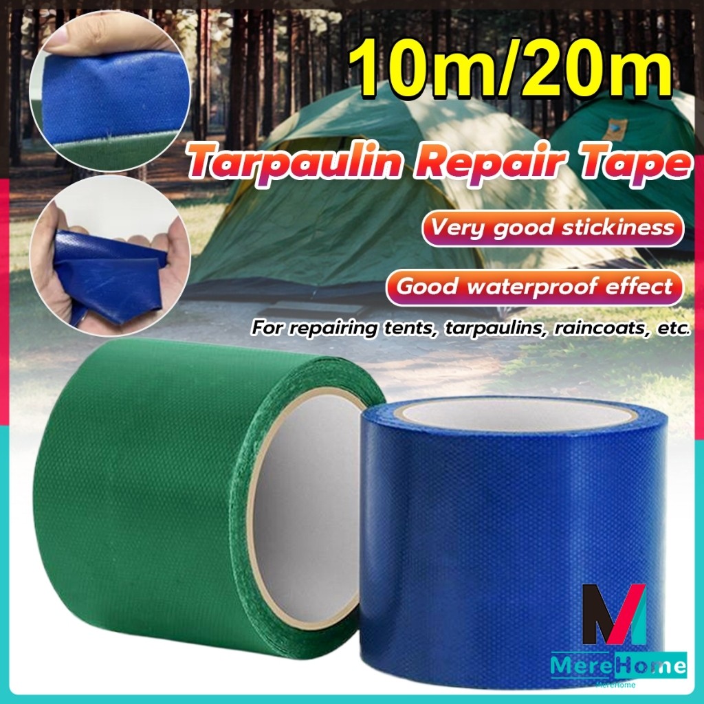 MereHome 10 m/20 m Super Strong Fiber Tarpaulin Repair Tape Waterproof ...