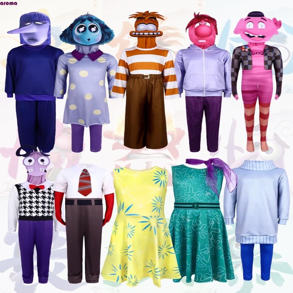 AROMA Inside Out2 Costume, Dress Up Anger Inside Out2 Cosplay, Fancy ...
