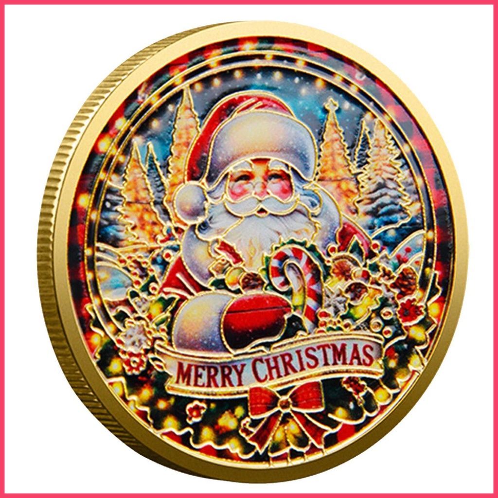 Merry Christmas Coin Snowman Santa Claus Coin Christmas Commemorative ...