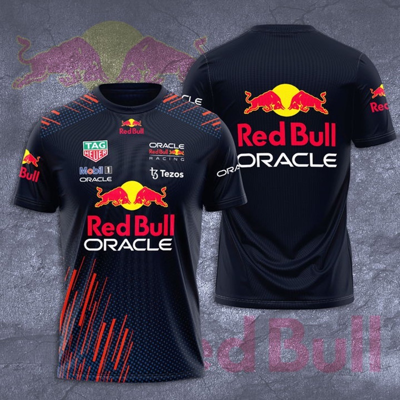 Summer Men's T-Shirt Oracle Red Bull Motogp Racing Mobil 1 Tag Heuer ...
