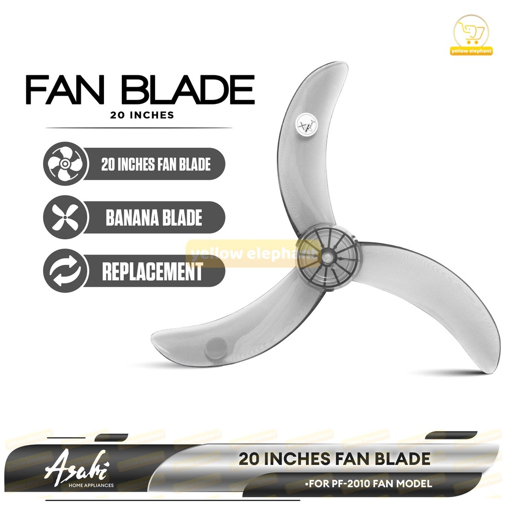 Asahi Pf2010 Blade Replacement Black Or Blue Colors Fan 20" | Shopee ...