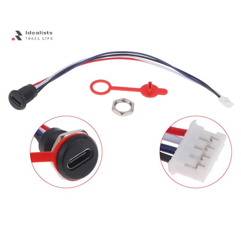 Idealists USB-C 4Pin high current charging socket with PH2.0 nut snap ...