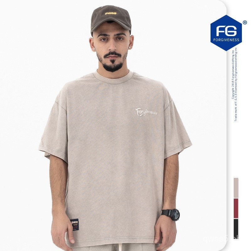 FG Men's Clothing|2024Summer New Trendy Brand American Retro Heavy270g ...