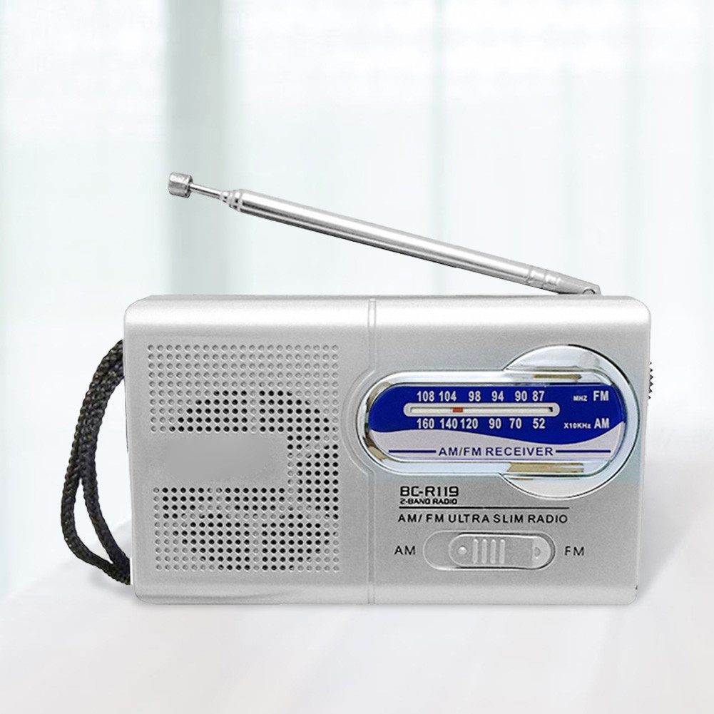 Mini Vintage Radio Battery Powered AM FM Radio Telescopic Antenna Small ...