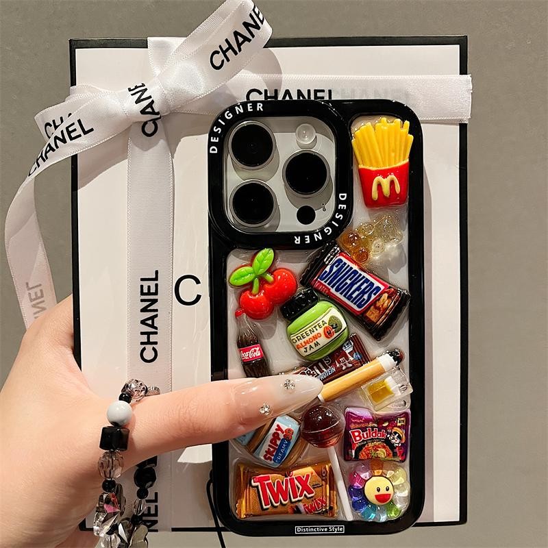 Cartoon Cherry Fruit Snacks Candies Biscuits 3D Toy Phone Case for ...