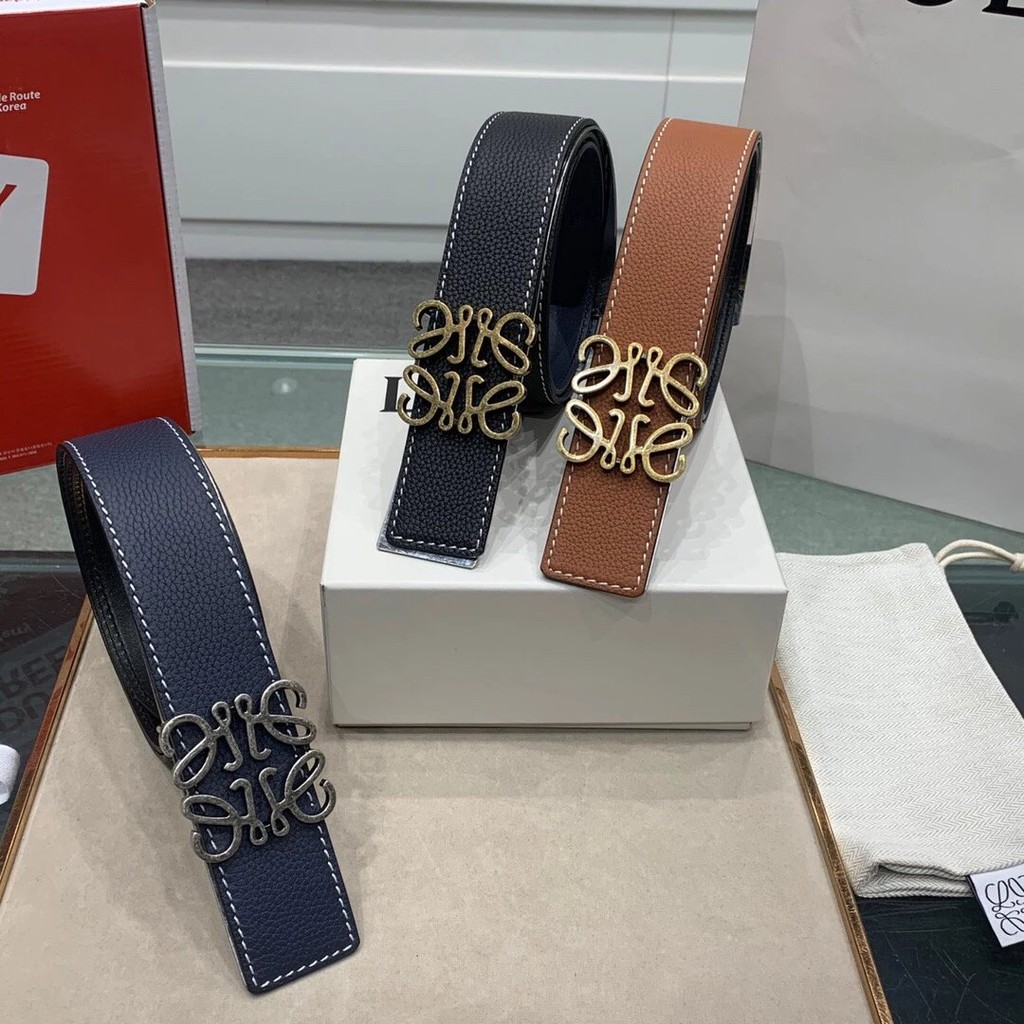 LOEWE Men's Loewe Belt Italy MASONI Original Leather，Anagram Pattern ...