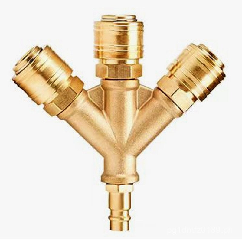 Air Pipe Female Connector Four-way Male Thread Connector Quick ...