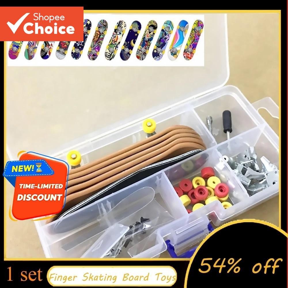 Finger Skateboard Professional Wooden Toy Mini Fingerboard Set Complete ...