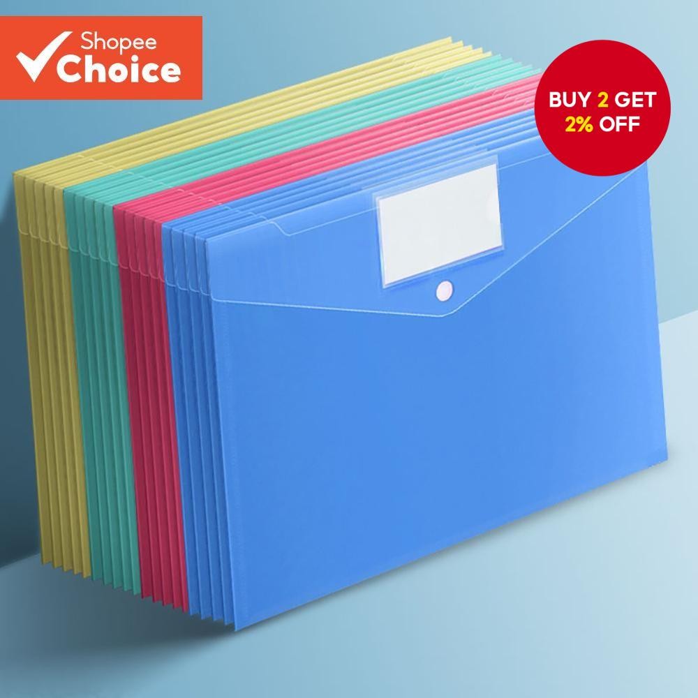 Snap Bag Transparent File Bag A4 Storage Bag File Bag Button Bag ...