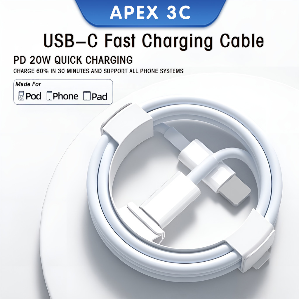 PD Fast Cable 20W 30W Adapter Type-C USB-C Cable For iOS IPhone X XR XS ...