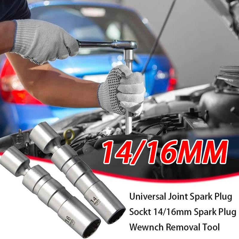 Universal Car Repair Tool 14mm 16mm Spark Plug Socket Wrench Adapter ...