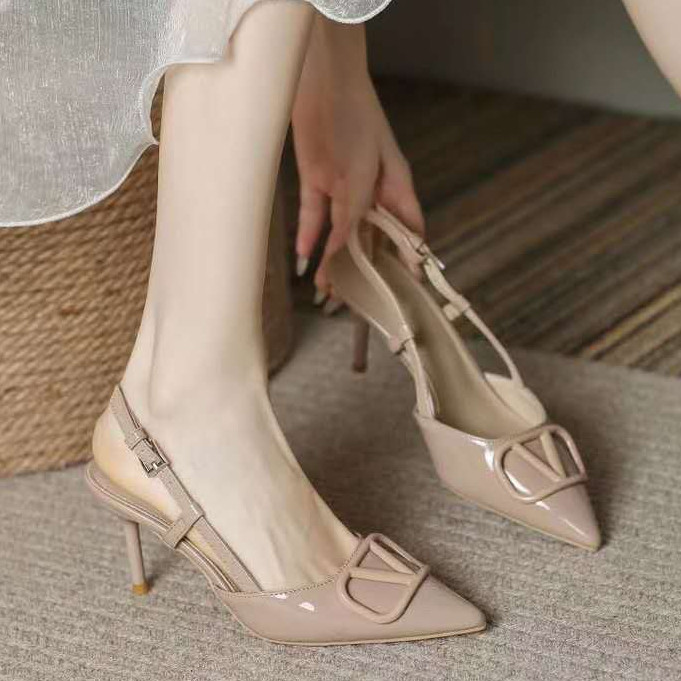 YUNBU Classy Pointed Toe stiletto Heels Sandals For Women With Heels ...