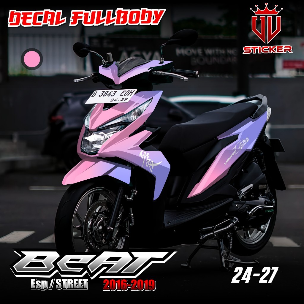 Full Body Decal Sticker for Honda Beat Esp Street 2016 2017 2018 2019 ...