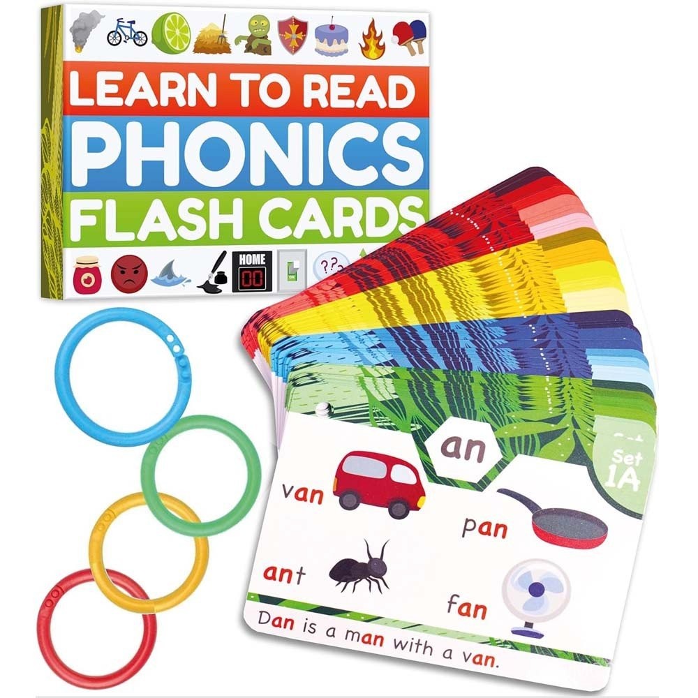 Phonics Flash Cards,Learn to Read in 20 Stages,Digraphs CVC Blends Long ...